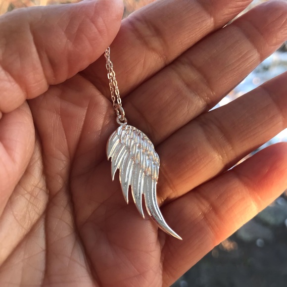 Jewelry | Solid New Sterling Silver Wing Necklace | Poshmark